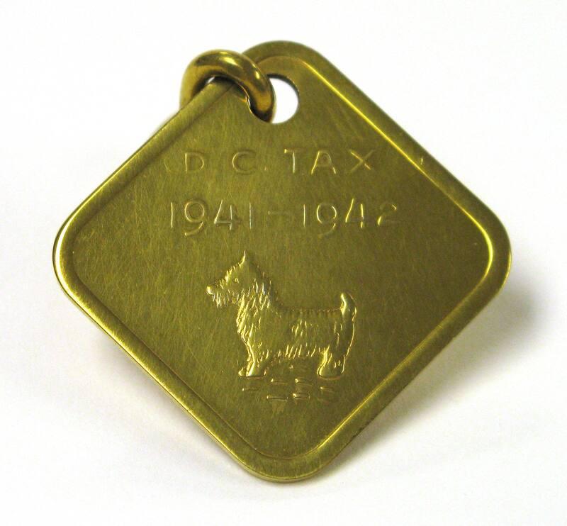 Dog License Tag Used By Fala All Artifacts Franklin D Roosevelt